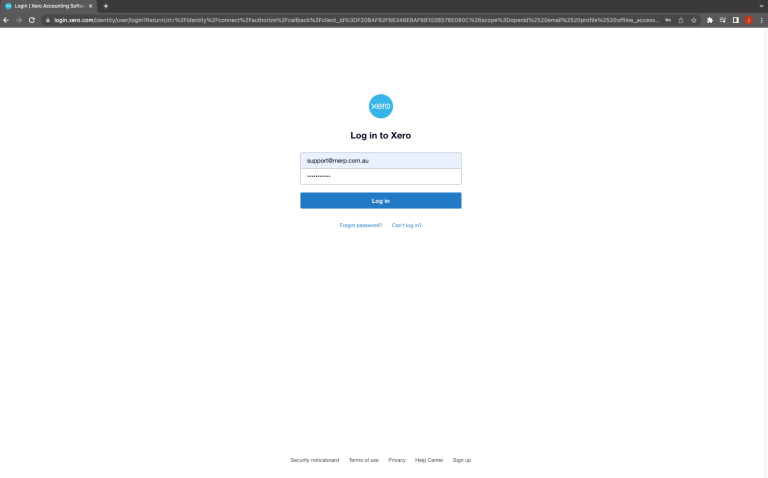 Sign In With Xero | Merp