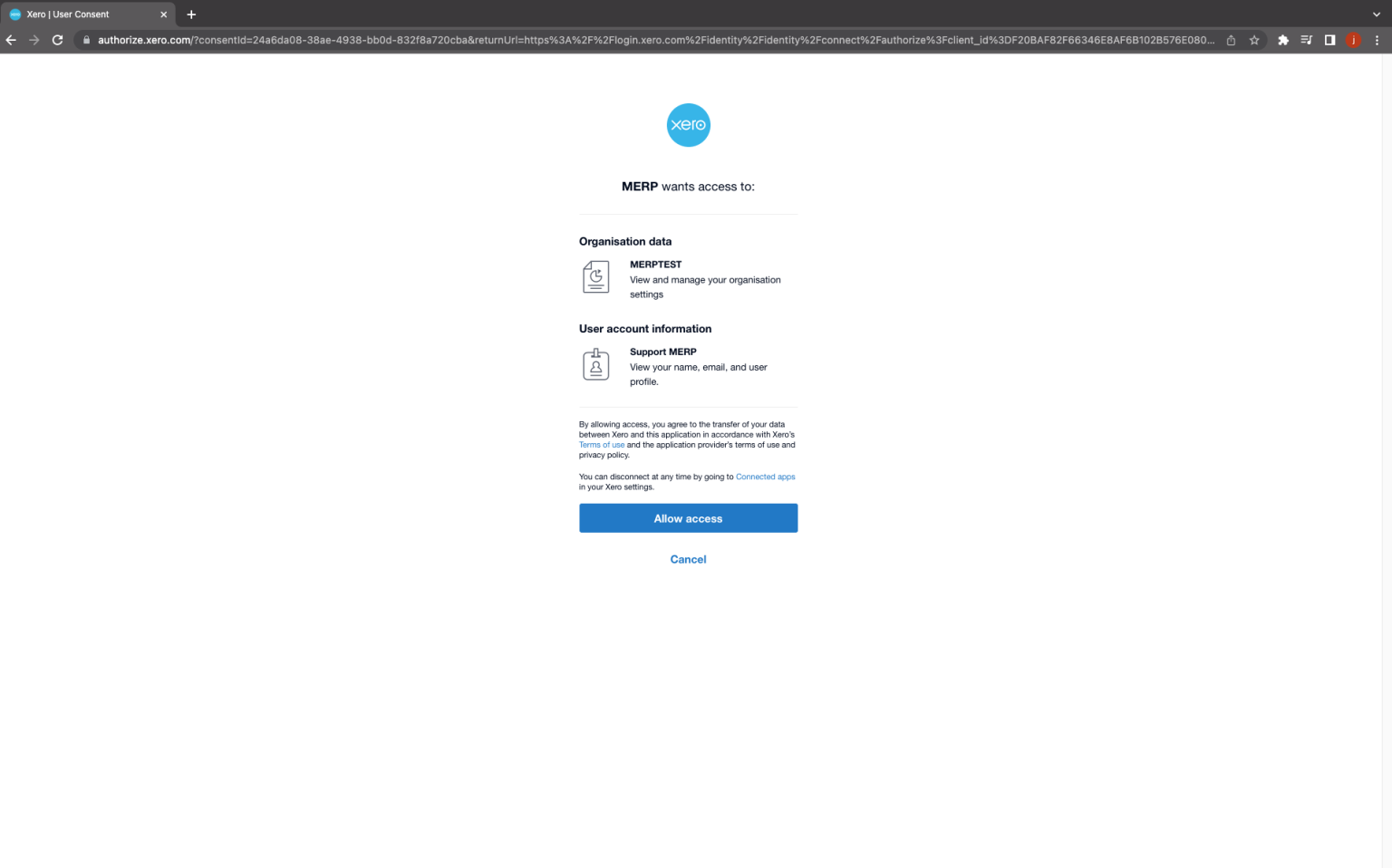 Sign In With Xero | Merp
